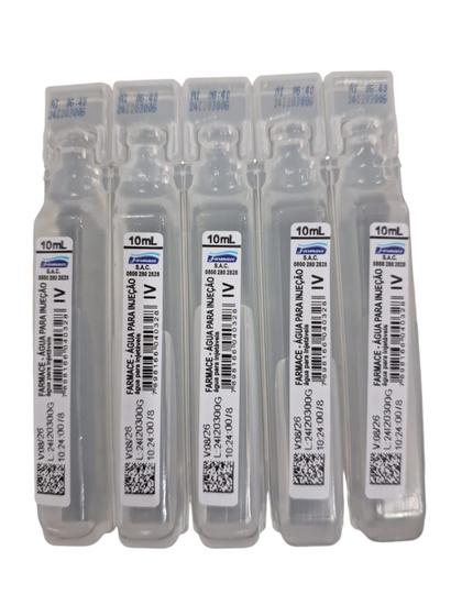 Agua para injeção estéril 10ml cx/ 200 un farmace - Equipamento Médico ...