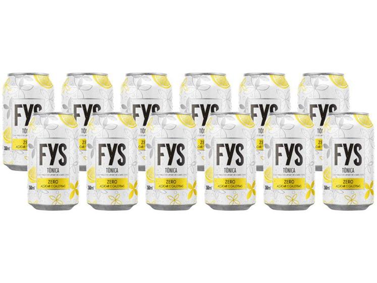 Água Tônica Fys Zero Açúcares 12 Unidades - com Toque de Limão ...