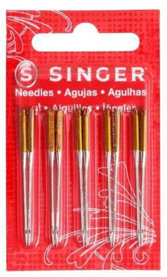 Agulha De Máquina Singer 2045 70/09 Ponta Bola - 10 Unidades - Agulha ...