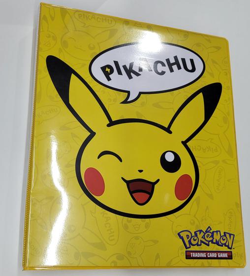 Álbum Fichário Pokémon PIKACHU - artesanal - S/folha - Pasta Fichário ...