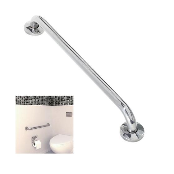 Alça Barra de Apoio Inox 80cm Idoso Cadeirante Deficiente Corredor Box ...