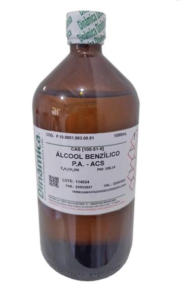 Álcool Benzílico Pa 1 Litro - Dinamica - Álcool de Limpeza - Magazine Luiza