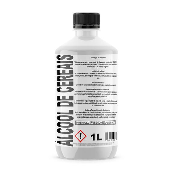 Álcool De Cereais 96ºgl Puro 1lt Perfume Essência - Alquimia - Tintas ...