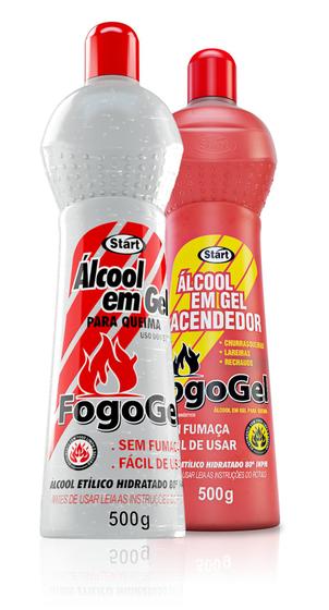 Álcool em gel para queima fogogel 500 g - start - Álcool de Limpeza ...