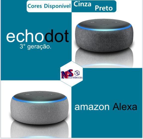 Alexa Echo Dot 3 Geraçao Preta Amazon - Smart Speaker / Caixa de Som ...