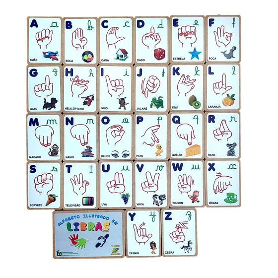 Alfabeto libras infatil ilustrado abecedário abc brinquedos adaptados ...