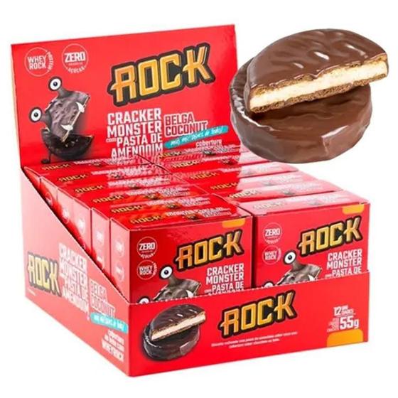 Alfajor Recheado Cracker Monster Caixa C/12 Belga Coconut - Rock ...