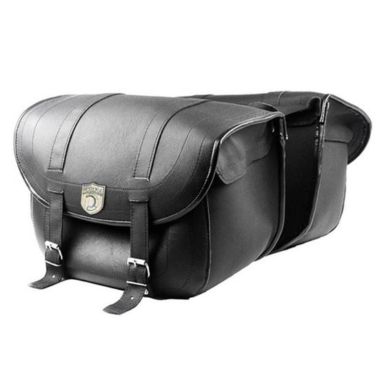 Alforge Bolsa Lateral de Moto Custom 24 litros Couro Par Tondin Forza ...