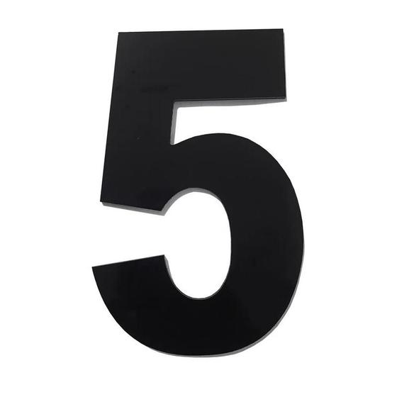 Algarismo Grande 5 Numeral 185mm Preto 685-5 - Numeral Ind - Letras e ...