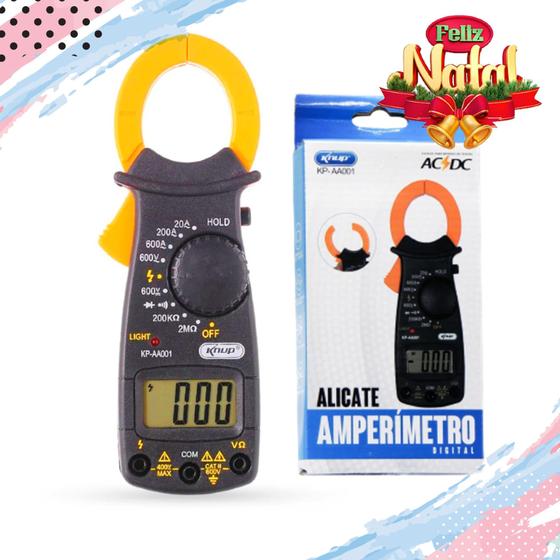 Alicate Amperímetro Digital 600V C/ Pilhas KP-AA001 - Knp - Alicate ...