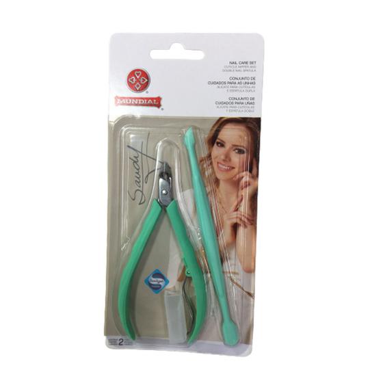Alicate para Cutículas Duplex Sandy Mundial e Espátula Dupla Conjunto ...