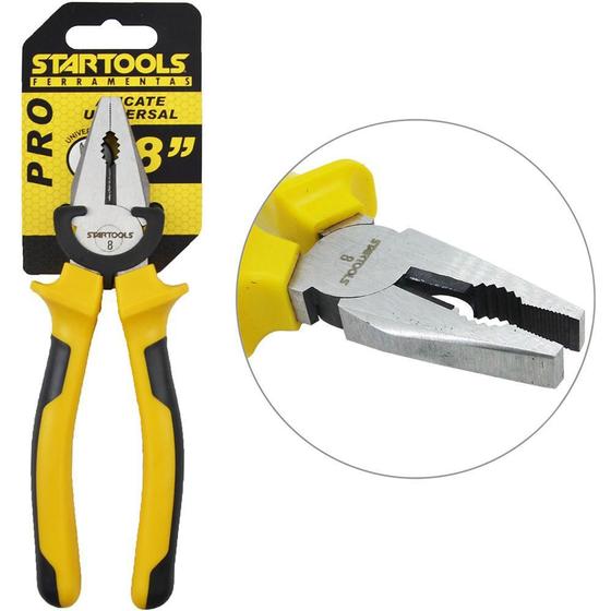 Alicate Universal 8'' Cabo Emborrachado Amarelo / Preto Pro - Startools ...