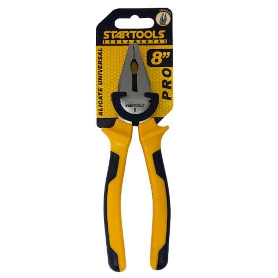 Alicate Universal 8'' Cabo Emborrachado Amarelo/Preto - Startools - Alicate Universal - Magazine ...