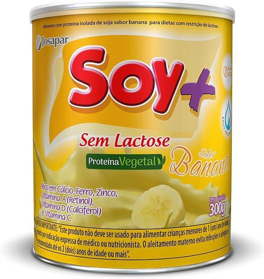 Alimento Em Pó Soy + Sem Lactose Sabor Banana 300g - Leite em Pó ...