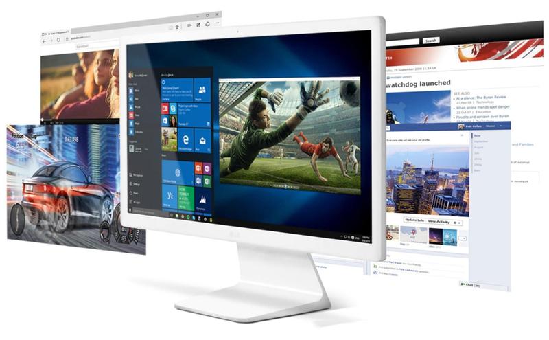 All-in-one LG 22v Intel QuadCore 8GB ou 16GB + SSD480GB UltraVeloz, Branco, Windows11 ...