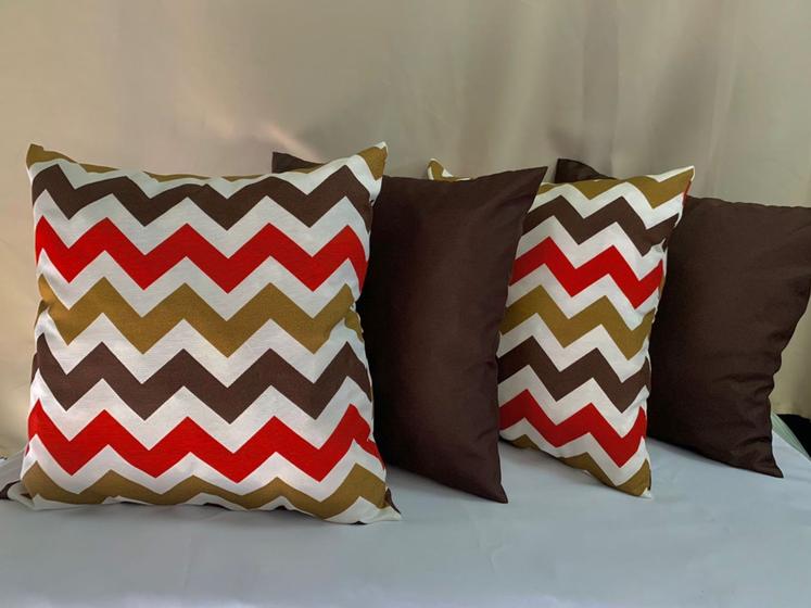 Almofada Cheia Colorida Lançamento Pra sofa Lisas Estampadas Grandes 4 ...