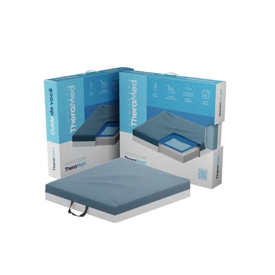 Almofada para cadeira de rodas theramed cinza/verde tm360 - theramart ...