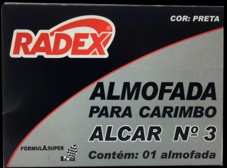 Almofada para carimbo ALCAR N 3 cor preta RADEX - RADEX - Materiais de Escritório - Magazine Luiza