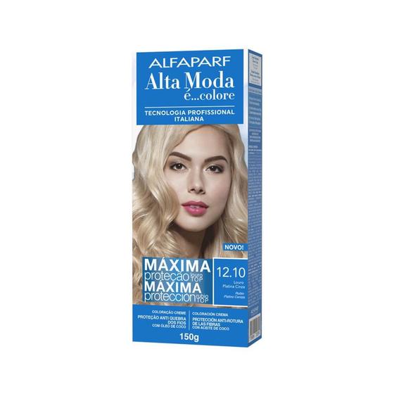 Alta Moda Tinta 12.10 Louro Platina Cinza 150g - Tinta de Cabelo ...