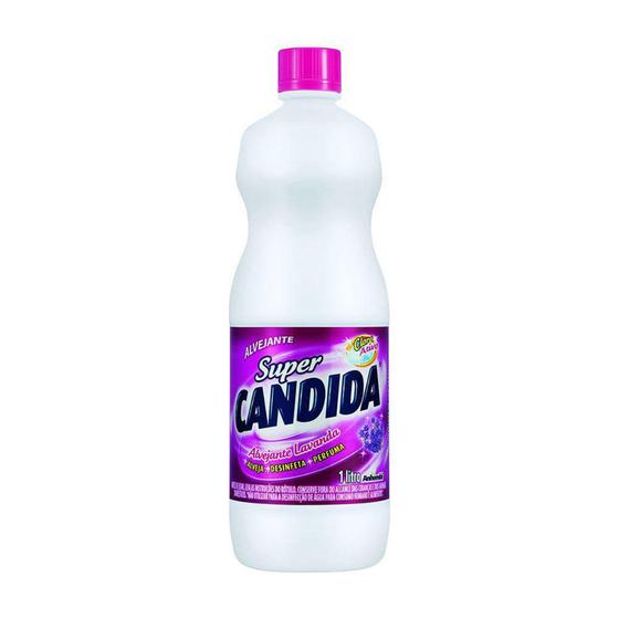 Alvejante com Cloro 1L Lavanda 1 UN Super Candida - Tira Manchas ...