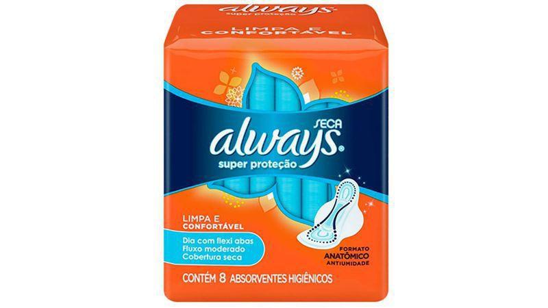 Always basico seca s/abas 8un - Absorvente - Magazine Luiza