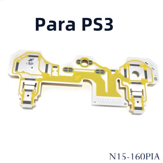 Amarelo PS3 Controlador Flex Cable Filme Condutor Teclado Vibração Peça ...