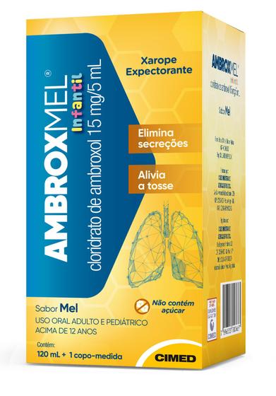 Ambroxmel infantil cloridrato de ambroxol 15mg/5ml sabor mel xarope ...