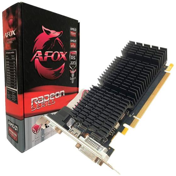 AMD Radeon R5 220 1GB DDR3 64bits - Afox AFR5220-1024D3L5-V2 - Placa de ...