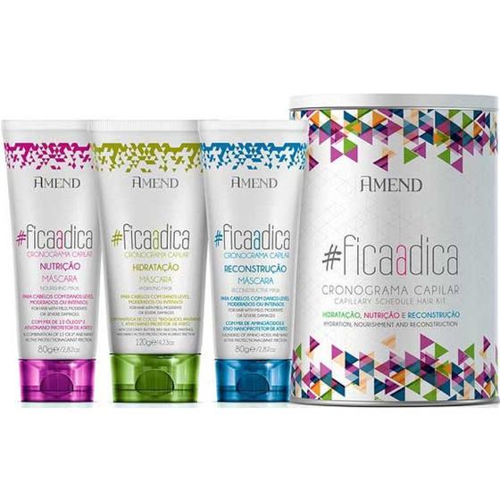 Amend Kit Cronograma Capilar Fica a Dica - Kit de Tratamento para ...