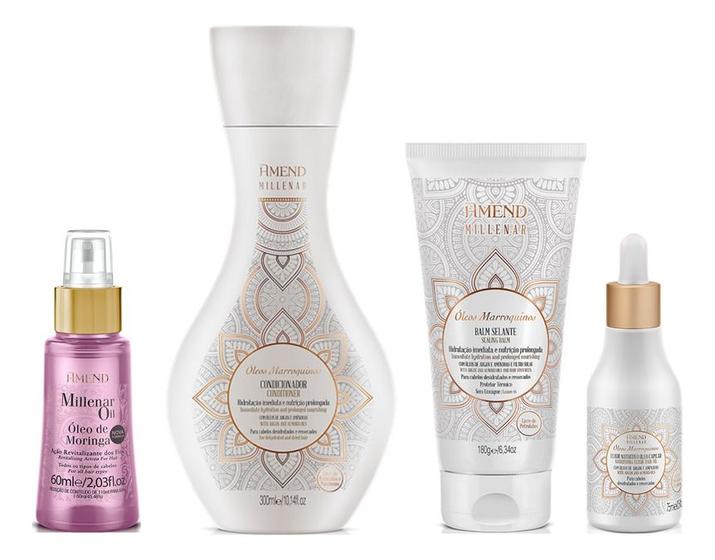 Amend Millenar Óleos Marroquinos Condicionador e Balm Selante e Elixir ...
