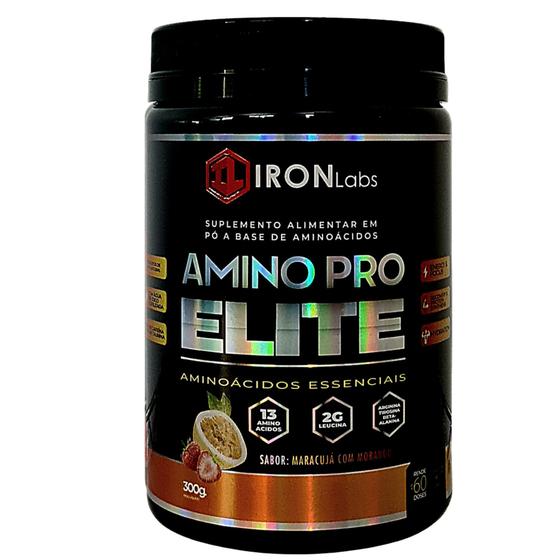 AMINO PRO ELITE 300g morango com maracujá IRON LABS - Aminoácidos ...