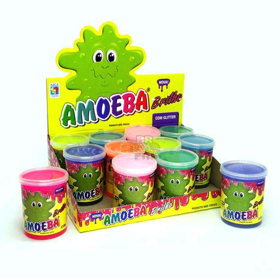 Amoeba Kit 6 Com Glitter Massinha Geléia Diversão Brincar Slime - ASCA ...