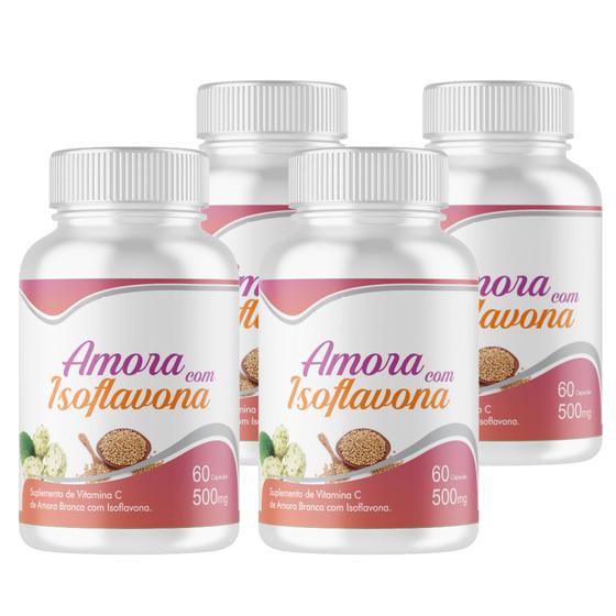 Amora Branca Com Isoflavona E Vitamina C 240 Cápsulas - NS Produtos ...