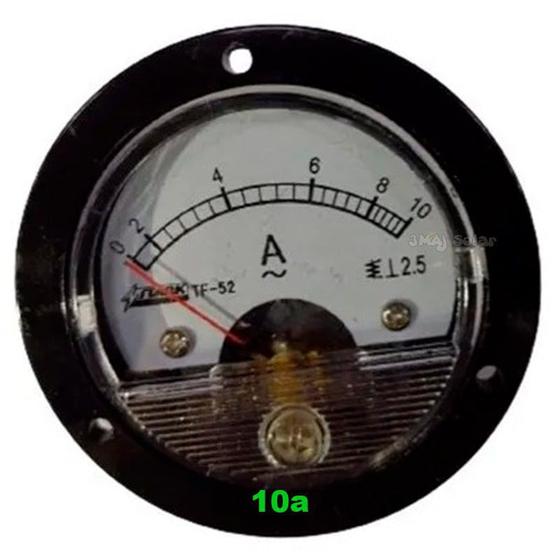 Amperímetro Analógico 52mm Painel Medição Direta Redondo 10a - STARK ...