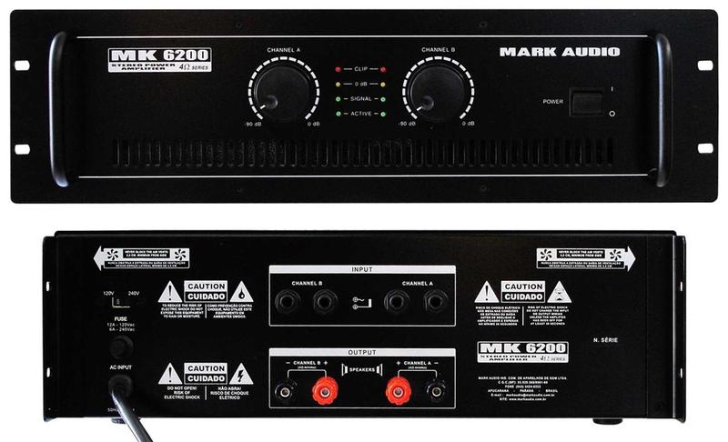 Amplificador Potencia Mark Audio MK 6200 - Amplificador Potência ...