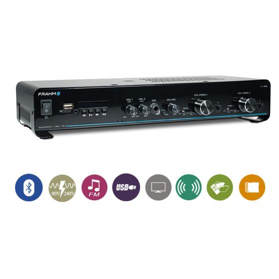 Amplificador Receiver 160W RMS 4 Ohms Som Ambiente SLIM 2500 G5 ...