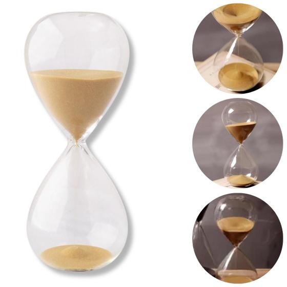 Ampulheta Timer Tempo Medidor 30 Minutos Relógio De Areia Brilhosa Cronológico Vidro Liso ...