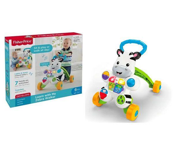 Andador Apoiador Zebra com 7 Atividades Luzes e Som Fisher Price - 6M ...