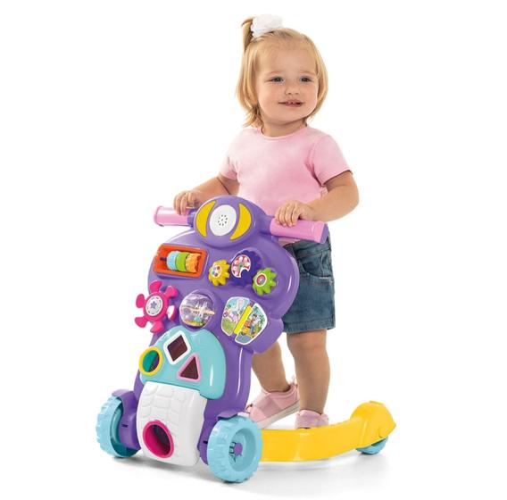 Andador Infantil Didático Educativo musical empurrador com luz ...