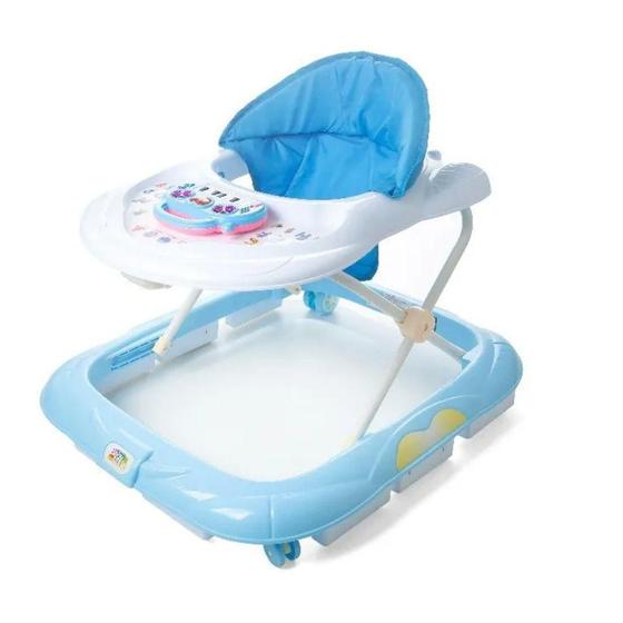 Andador Infantil Didático Interativo Musical Pianinho Azul - Baby Style - Andador Infantil ...