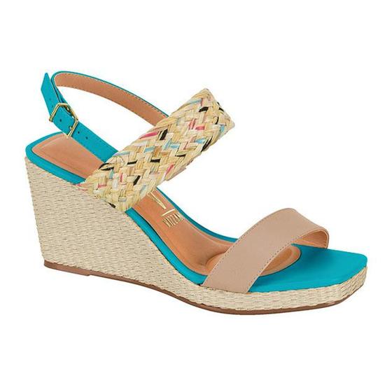 andália Anabela Vizzano Trama Natural Feminina - Sandália Feminina ...