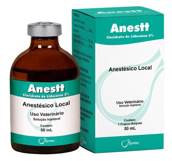 anestesico local anestt cloridrato de lidocaina 2% 50ml - syntec ...
