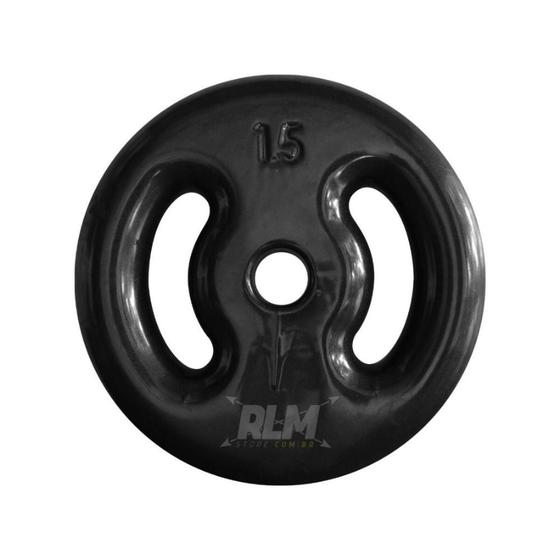 Anilha Emborrachada 15 Kg - Preta - BOX INGÁ - Anilha - Magazine Luiza