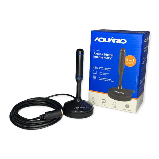 Antena Digital Dtv100 4 Em 1 Hdtv Vhf Uhf Fm Dtv-100 Interna - Aquário ...