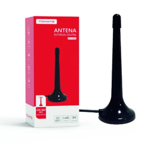 Antena Digital Interna Amplificada UHF/HDTV 3m - Tomate - Antena ...
