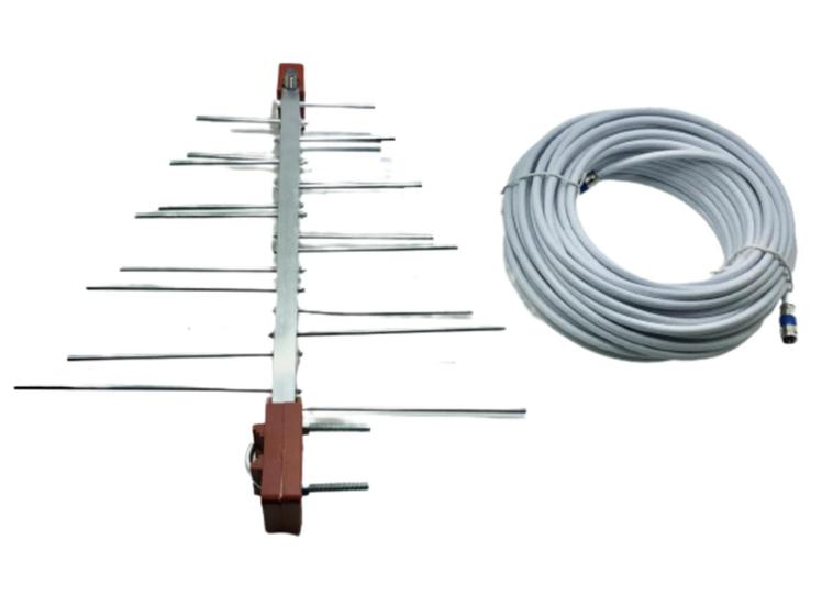 Antena Externa Digital UHF HD 20 Elementos + 15MT Cabo Conectorizado ...