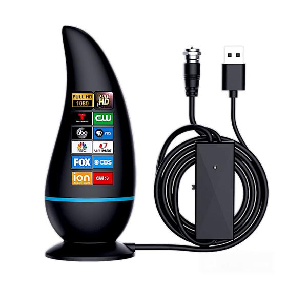 Antena Interna Para Tv Digital Amplificada 1080 Hdtv Cabo 3m - Lelong ...