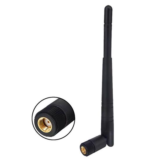 Antena Wi-Fi Sem Fio 2.4 Ghz 5Dbi Rp Sma Macho 19Cm - Preto - White ...
