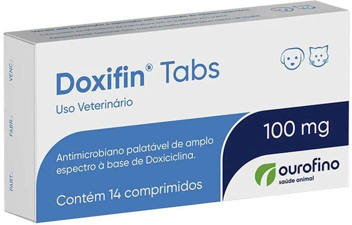 Anti microbiano Doxifin Tabs 100 mg para Cães e Gatos 14 Comprimidos - Ourofino - Farmácia Pet ...
