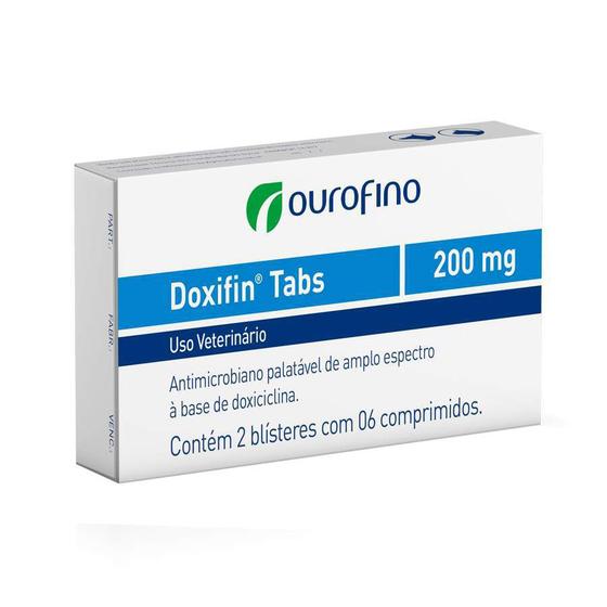 Antibiótico Ourofino Doxifin Tabs Para Cães e Gatos 200mg - Antibiótico - Magazine Luiza